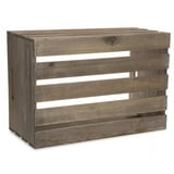 Antique Brown Storage Crate with In-Handles - Extra Large 19in ...