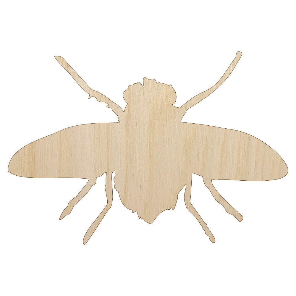 Fly Insect Sketch Wood Shape Unfinished Piece Cutout Craft DIY Projects ...