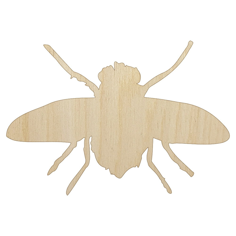 Fly Insect Sketch Wood Shape Unfinished Piece Cutout Craft DIY Projects ...