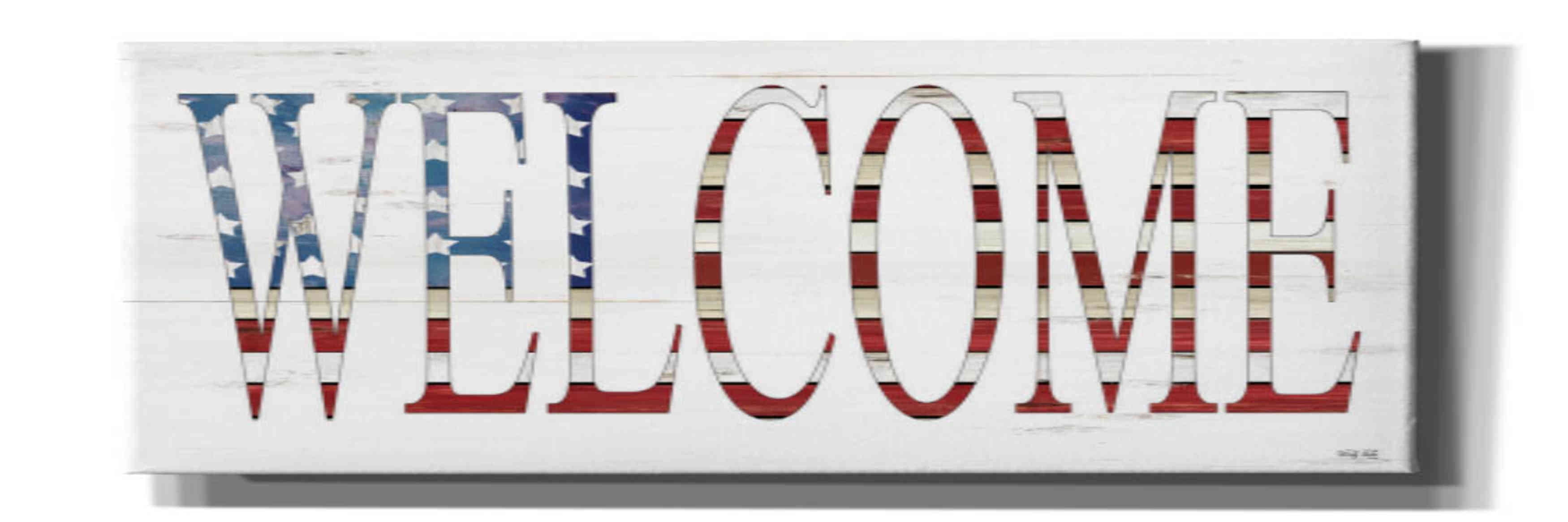 Epic Graffiti 'Patriotic Welcome' by Cindy Jacobs, Canvas Wall Art, 36 ...