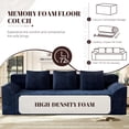 3-Seater Cloud Couch for Living Room, Oversized Corduroy Floor Sofa ...
