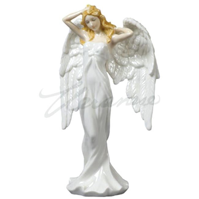 Veronese Design AP20207AC Porcelain Guardian Stroking Hair Angel White ...