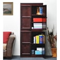 Bowery Hill Traditional 72" Wood Storage Cabinet with 5-Shelves in ...