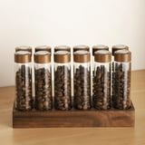 Coffee Containers with Shelf Coffee Bean Storage Tubes Transparent Tea ...