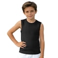 Boys Solid Tank Tops Sleeveless Crew Neck Black Summer Breathable ...