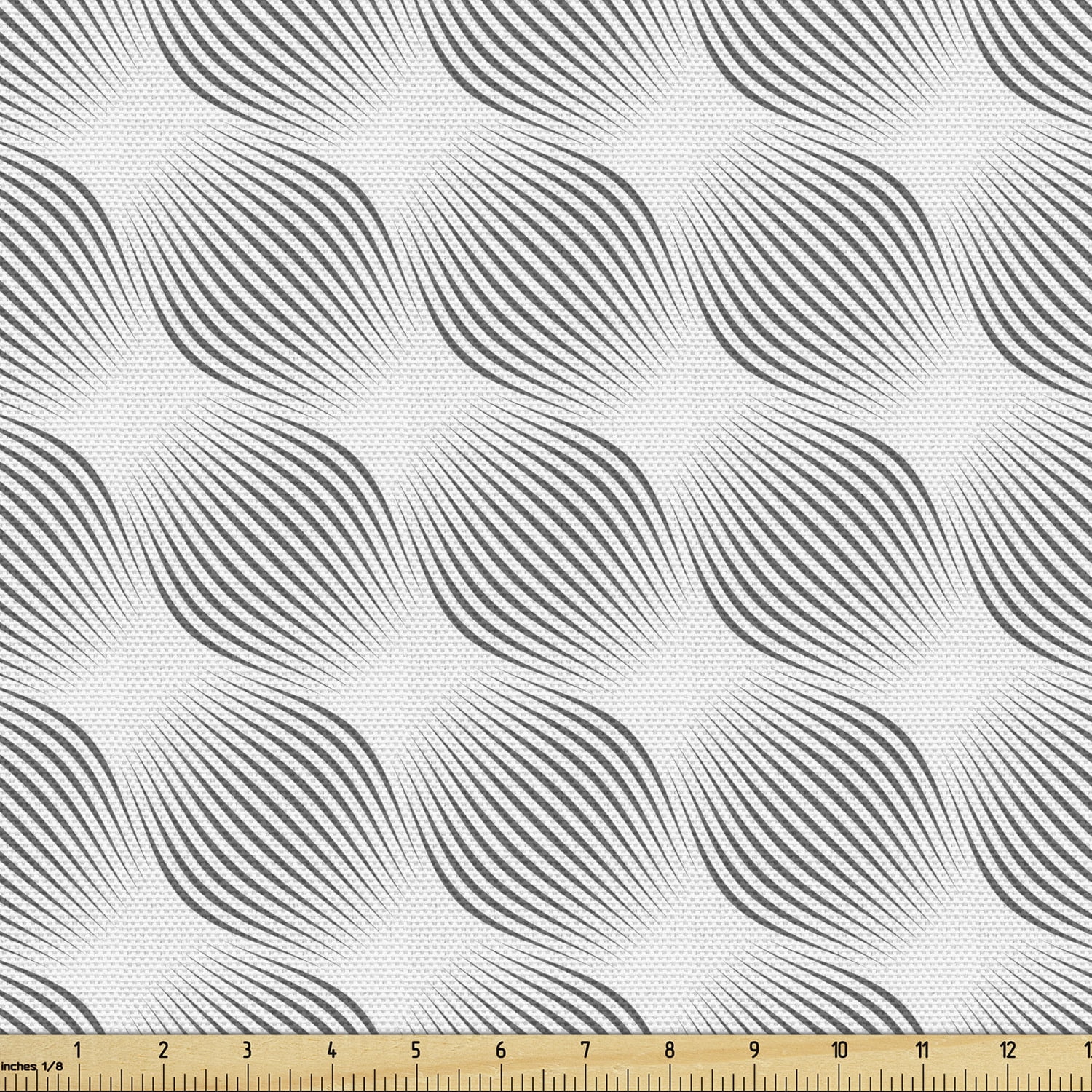 Abstract Fabric by the Yard Upholstery, Convoluted Stripes Pattern in ...