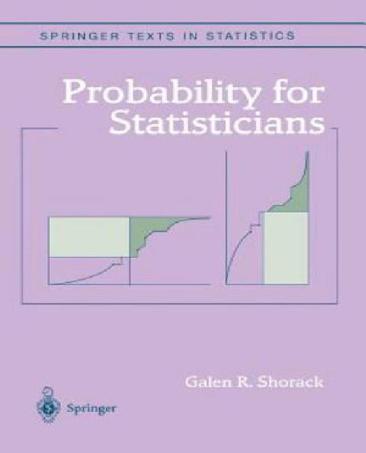 Probability for Statisticians (Springer Texts in Statistics) - Walmart.ca