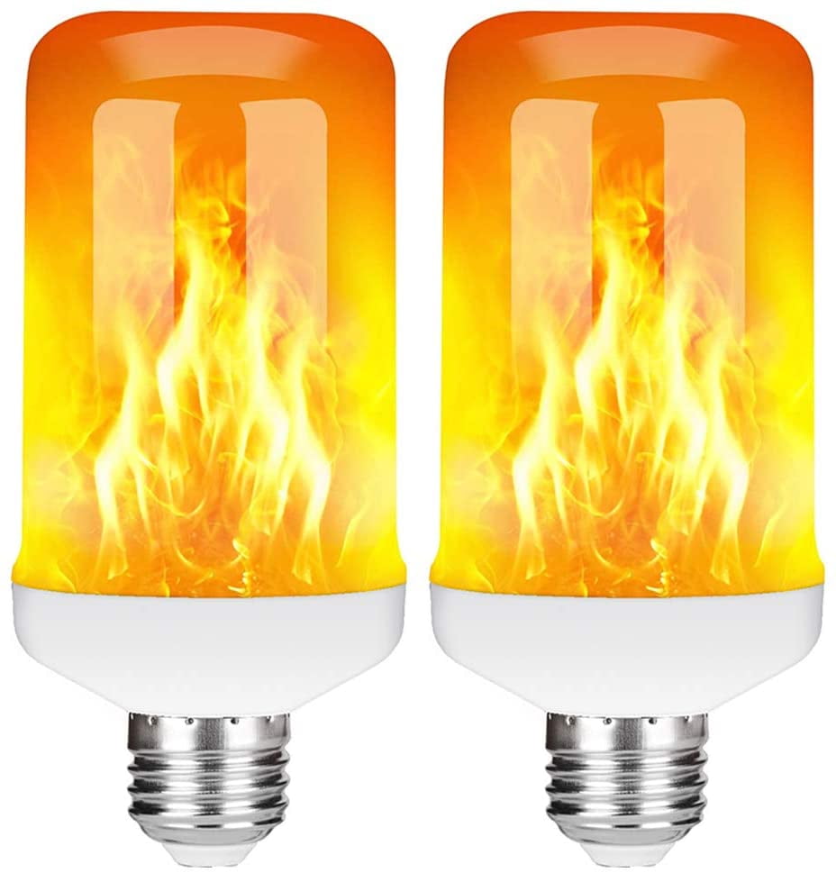 Seenda LED Flame Light Bulb with Gravity Sensor E26/E27 Base Fire Light ...
