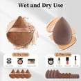 15-Piece Champagne Gold Makeup Brush Set + 12 Blending Sponges ...