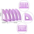 Magazine File Holder Vertical PP Folder Book Desktop Organizer Plastic ...