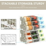 X-cosrack Heavy Duty 2 Tier Stackable Can Rack Organizer, Food Storage ...