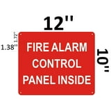 FIRE ALARM CONTROL PANEL INSIDE SIGN - Reflective !!! ( ALUMINUM 7X10 ...