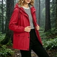 Achuyrbd Women's Hooded Windbreaker Jacket Striped Lined Lightweight ...
