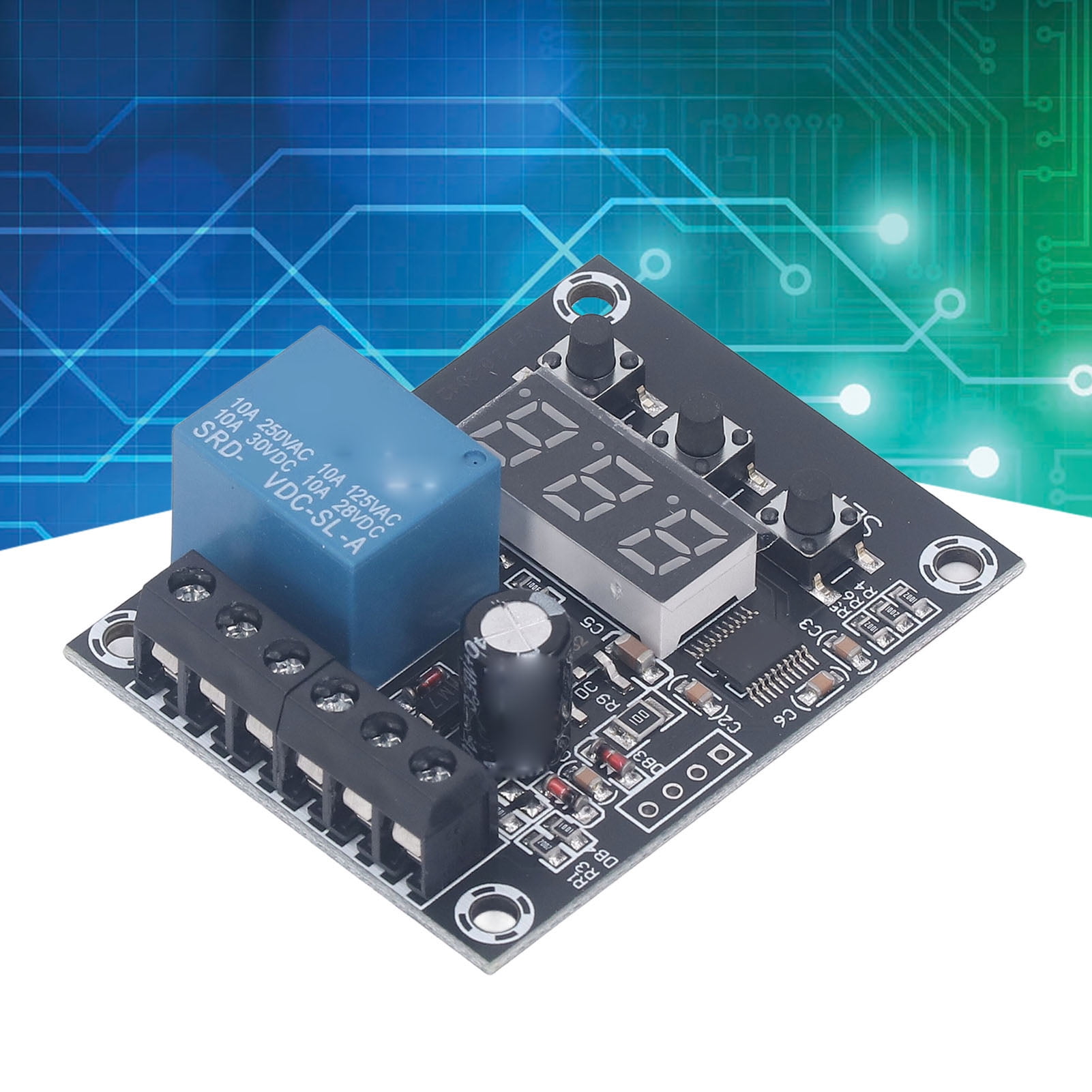 Voltage Relay Module, ON Off Relay Contact Current 12A Detection Control Over Voltage ...