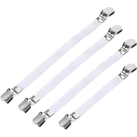 Pack of 4 White Ironing Board Fasteners Medium/Large Strap - Elastic ...