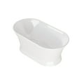 WELLFOR 59" Acrylic Freestanding Bathtub Contemporary Soaking Tub with ...
