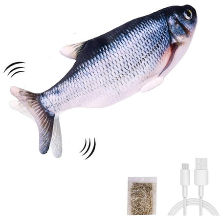 Bmatwk Electric Moving Fish Cat Toy, Realistic Flopping Fish, Wagging ...