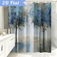 Blue Tree Shower Curtain Flowers Shower Curtain Bath Shower Curtain for ...