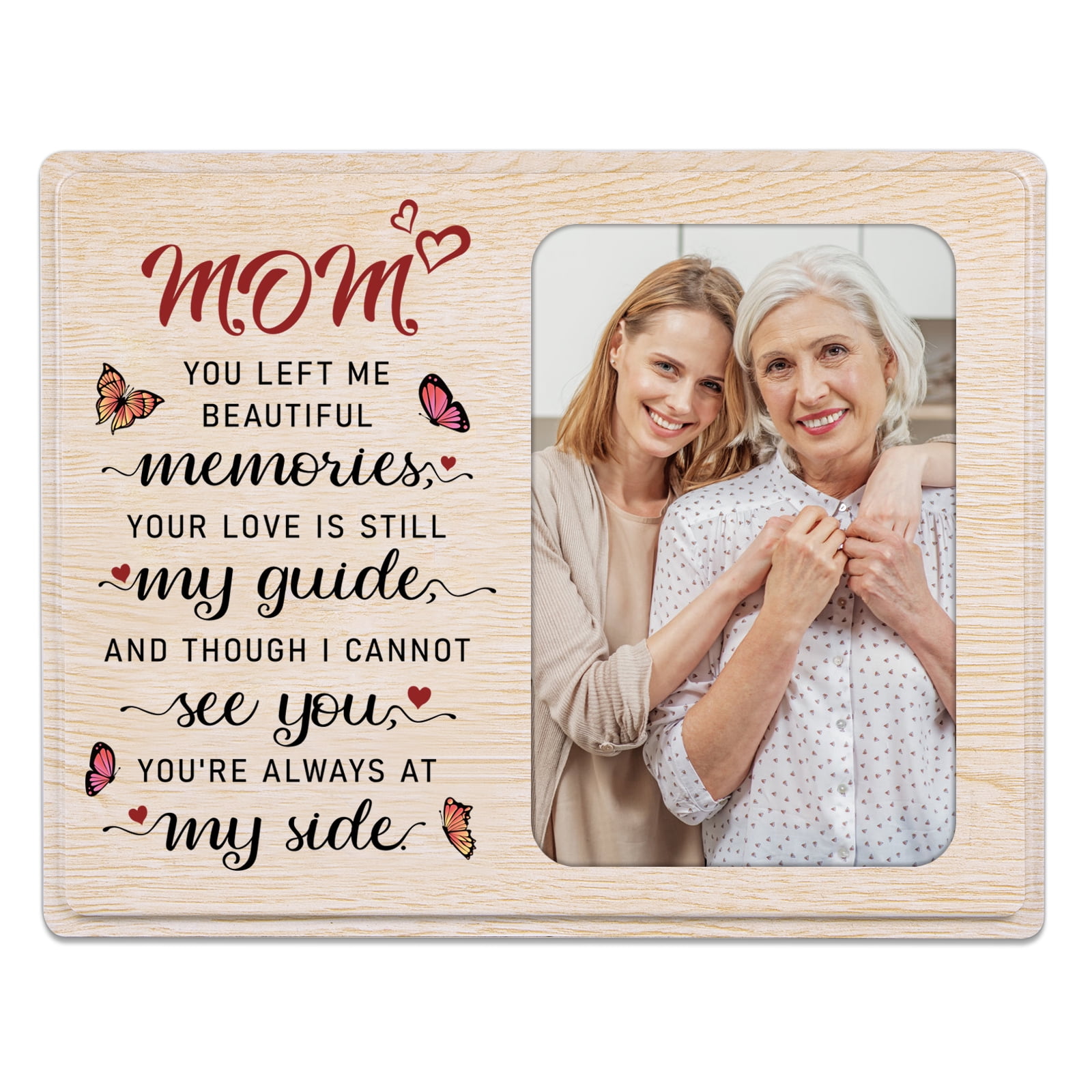 WhatSign Memorial Gifts for Loss of Mother Wood Mom Memorial Picture ...