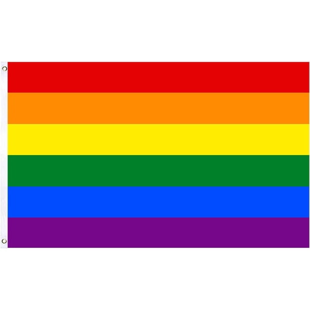 Rainbow Pride Flag 6 Stripes 3x5ft - Staont Flag Vivid Color and UV ...