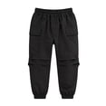 Black for Kids Girl Boy Summer Fall Loose Fit Wild Cargo Sport Athletic ...