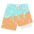 Boy Shorts Kids Double Layer Mesh Swim Trunks Beach Shorts Comfortable ...