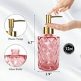 Aomota, Glass Soap Dispenser, 12 Ounce, Pink Diamond Design - Walmart.com