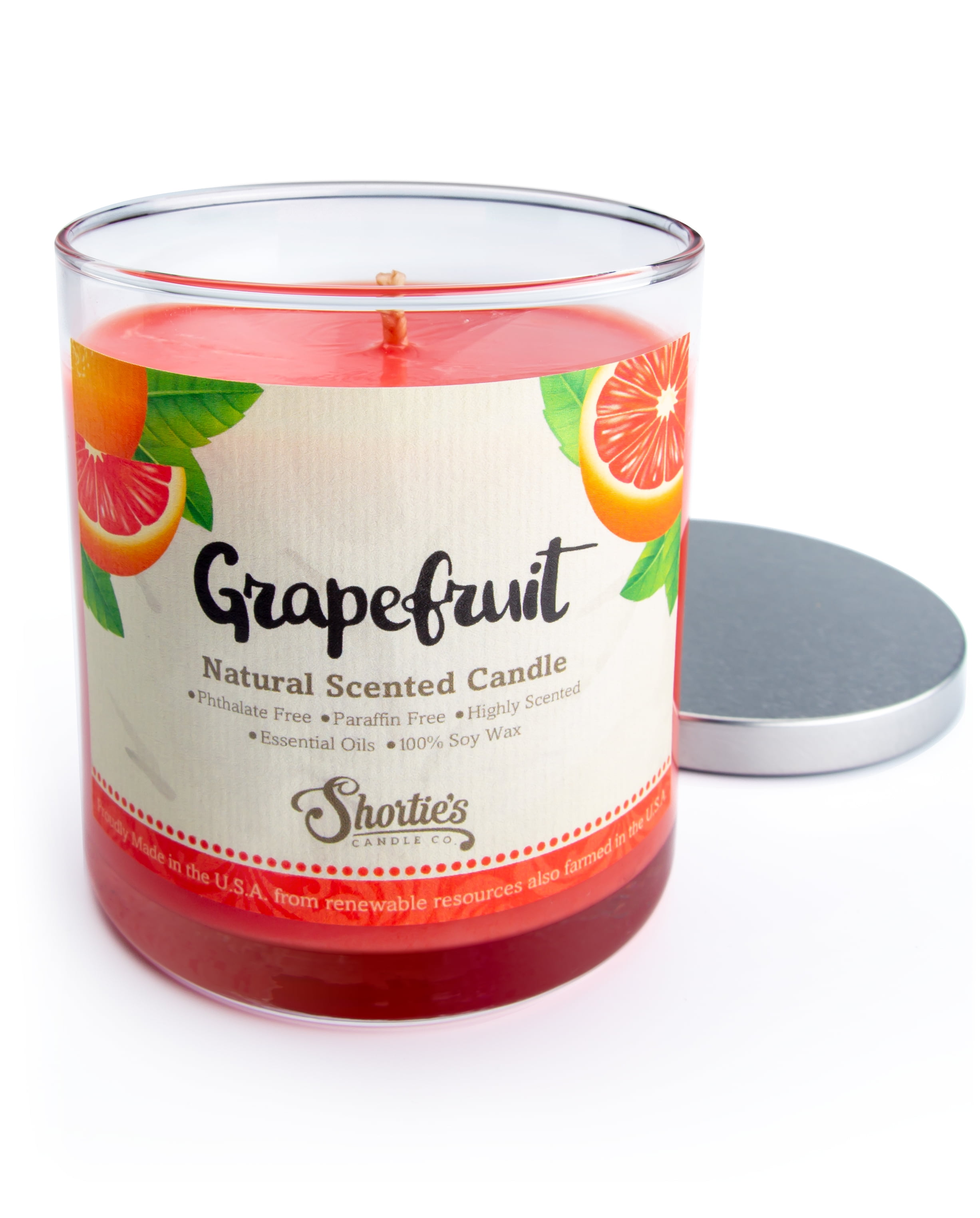 Grapefruit Highly Scented Natural Soy Candle, Essential Fragrance Oils ...