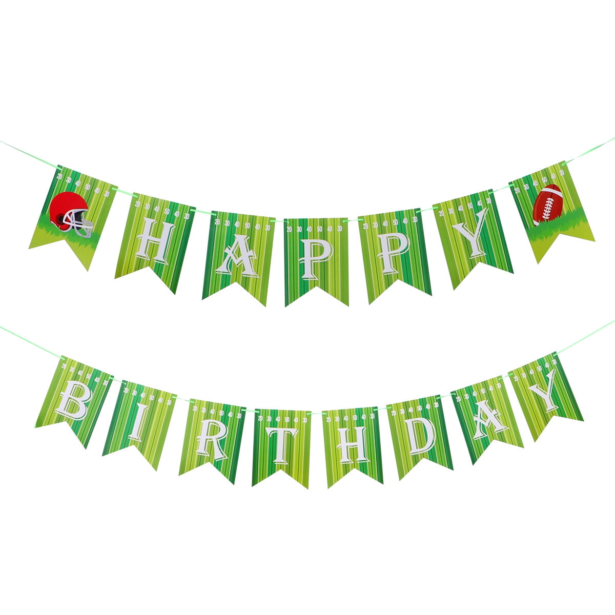 Party Football Birthday Supplies Bunting Decorations Banner Flag Rugby ...