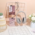 4 Bags Spray Printed Iron Mesh Wall Mounted Hanging Display Stands with ...