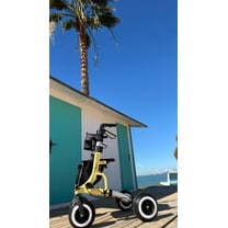 Novaf Rollator Walker Vintage CALIFORNIA, Yellow - Walmart.com