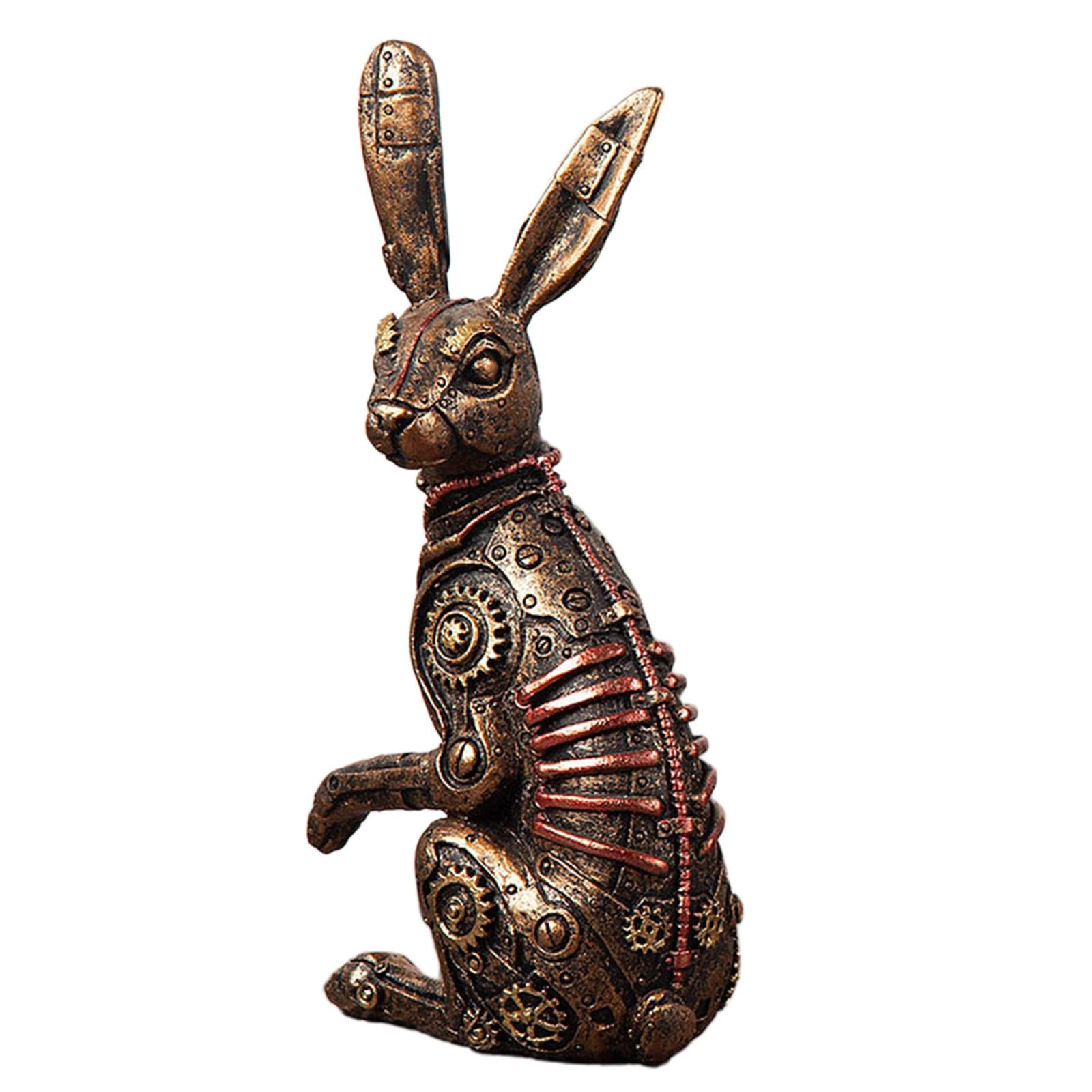 Estatua de conejo Steampunk, esculturas de resina de para Zulema ...