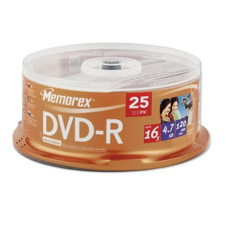 Memorex DVD-R 16x 4.7GB 25 Pack Spindle | Walmart Canada