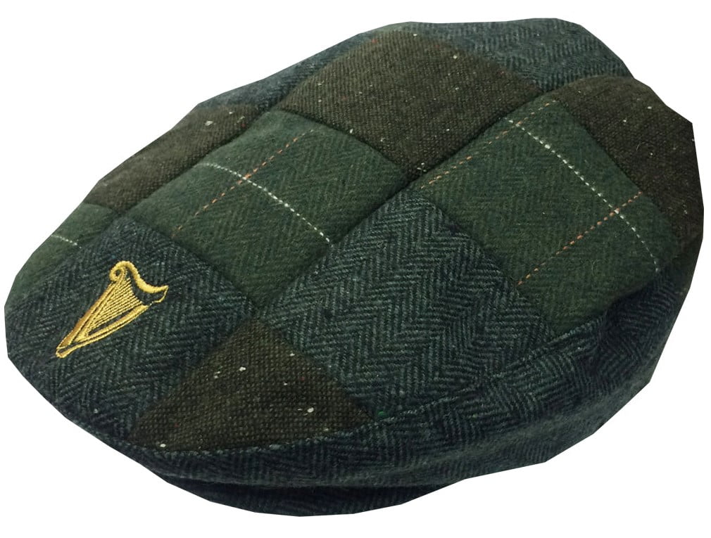 Guinness Tweed Patch Flat Cap Green - Walmart.com