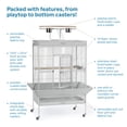 Prevue Pet Large Wrought Iron Parrot Cage, Suitable for Cockatiel ...