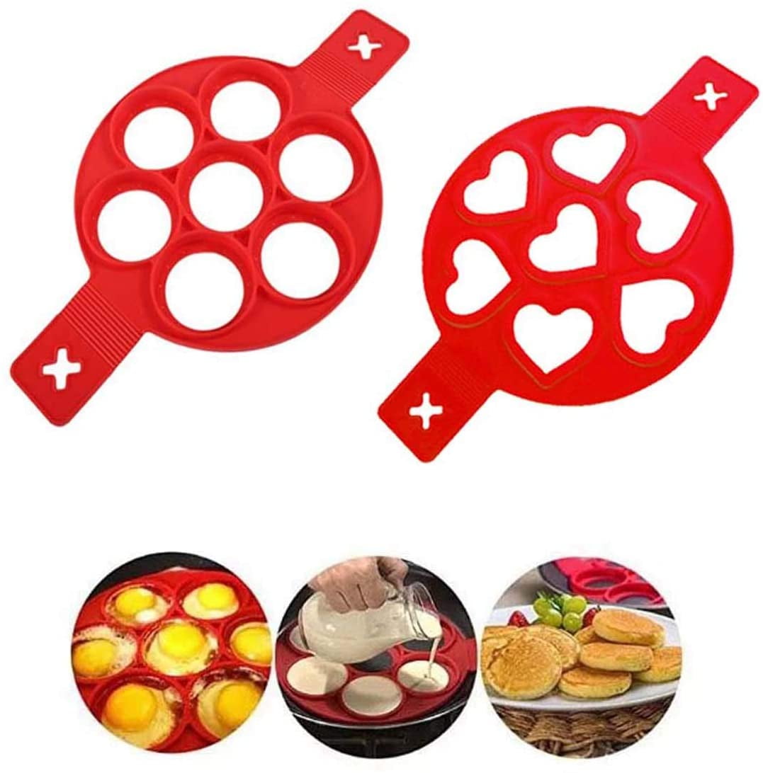 Pancake mold maker, Mini pancakes maker, 2 pack Upgrade 14 Cavity ...