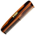 Kent R7T Fine and Wide Tooth Hair Comb, Handmade Pocket Comb for Men ...