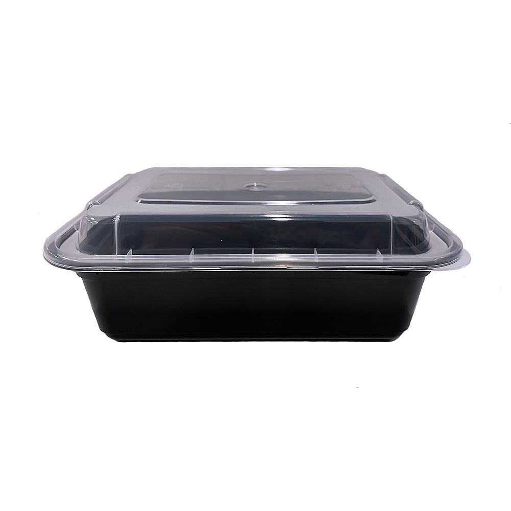Karat 24oz PP Plastic Microwavable Rectangular Food Containers & Lids ...