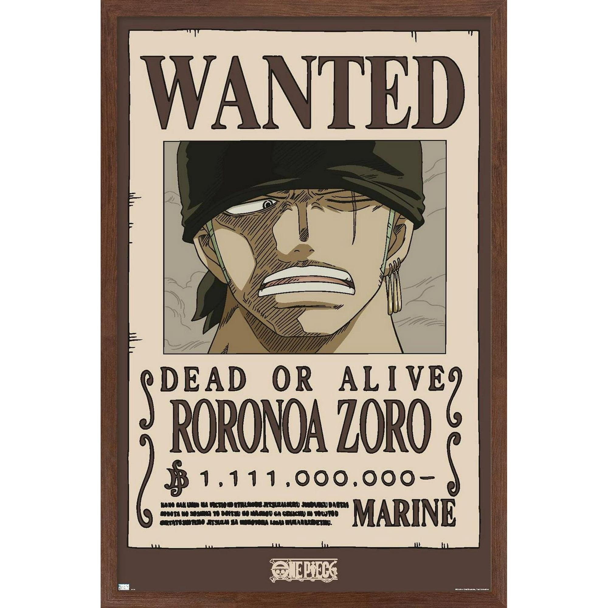 Click here for Trends International One Piece - Roronoa Zoro Want... prices