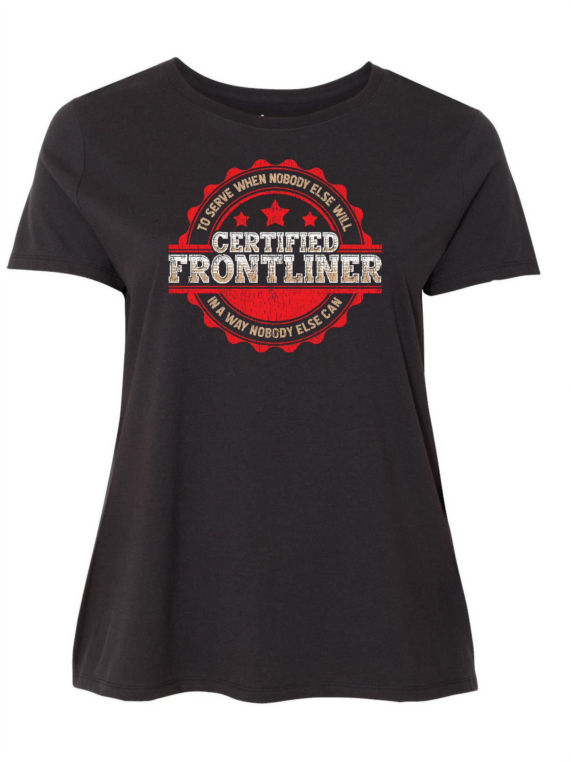 Inktastic Frontliner First Responder Women's Plus Size T-Shirt ...