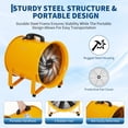 12 Inch Portable Air Mover Blower, 32.8ft Flexible Hose Vent Fan, High ...