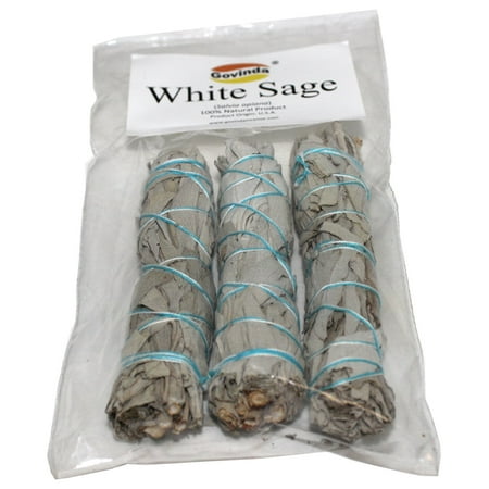 Govinda - Pack of 3 Mini White Sage Smudge Stick, 4 Inch Long - Walmart.com - Walmart.com