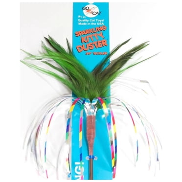 Go Cat 18" Feather Toys - Peacock Sparkler Cat Toy, Hand Crafted in USA ...