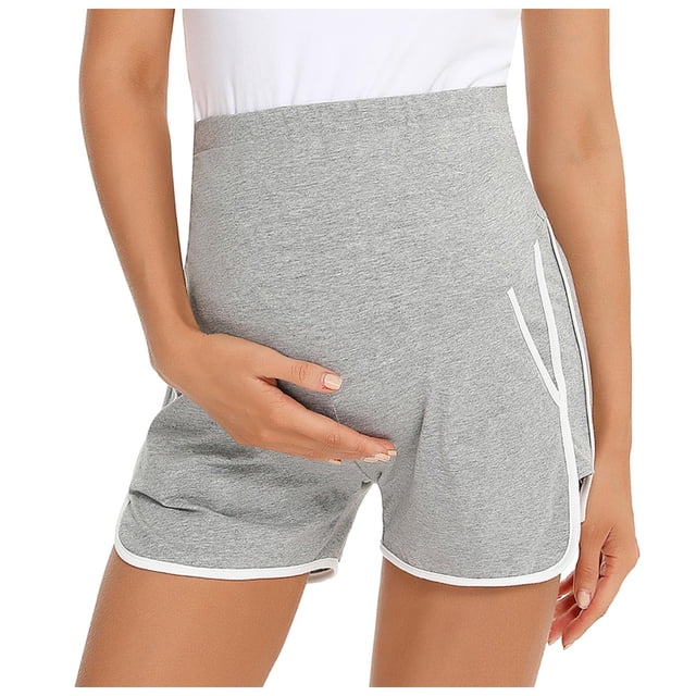 Bermuda pour Femmes Pantalons de Maternité Taille Haute Soutien du ...