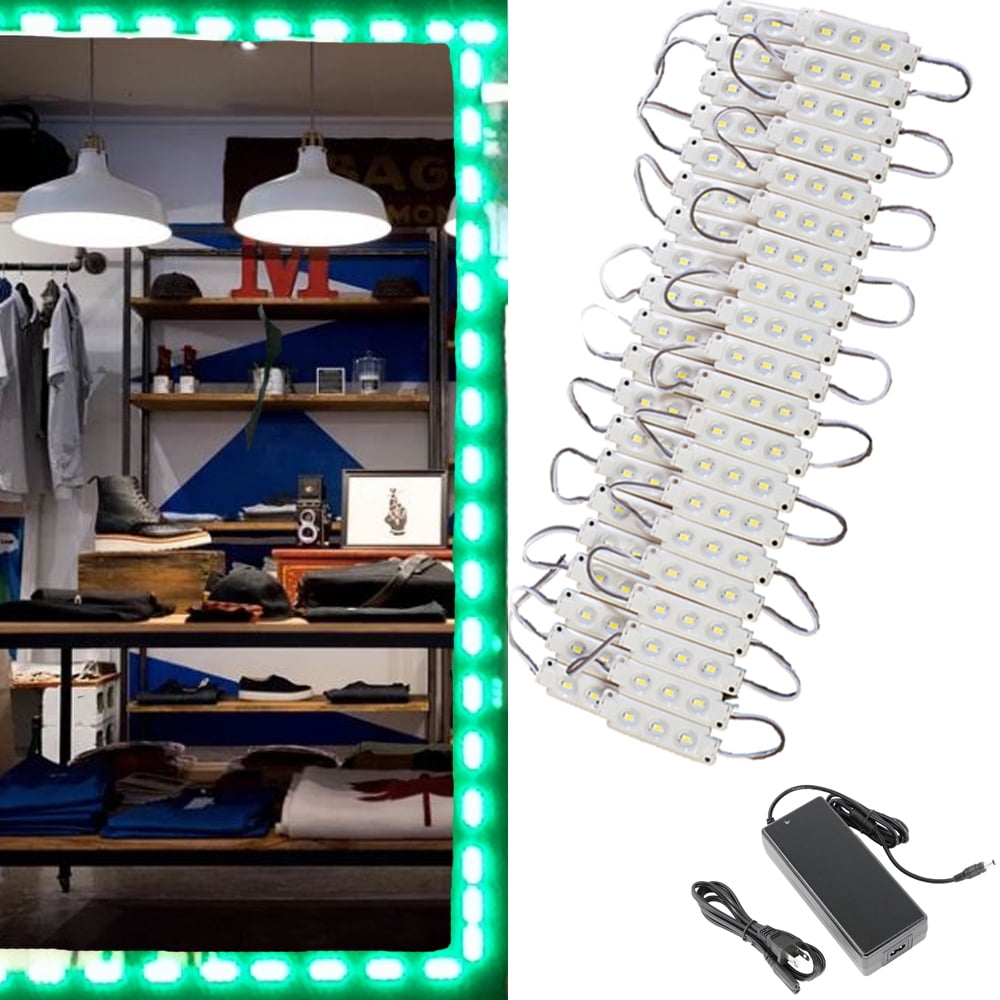 Storefront Window LED Green light 20ft with UL Listed 12v 3A Power ...