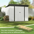 Patiowell 8' x 6' Metal Outdoor Storage Shed – Equipped with Vents and ...