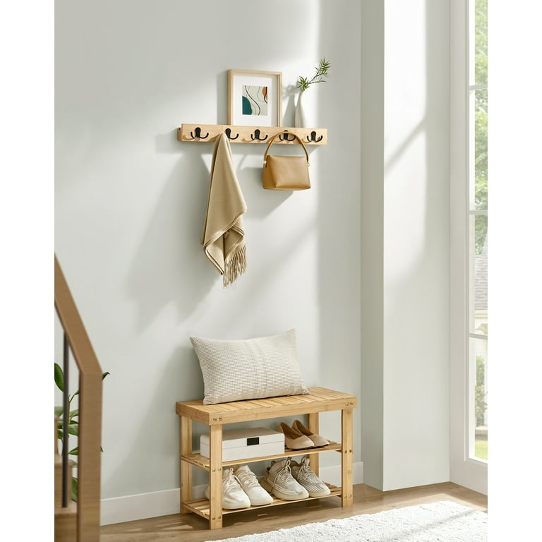 SONGMICS Coat Rack Shoe Bench Set Hall Tree with Bench Entryway Furniture Multifunctional Walmart
