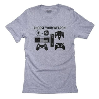 Choose Your Weapon Wisely Video Games Mens Soft T Shirt Charcoal ...