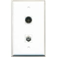 Ultra Spec Cables WPC - 1 Port Coax 1 Port Toslink Wall Plate Flat ...