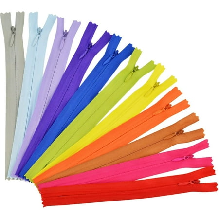 50pcs 7.8 Inch Sewing Zippers, Nylon Invisible Zippers Tailor Sewer ...